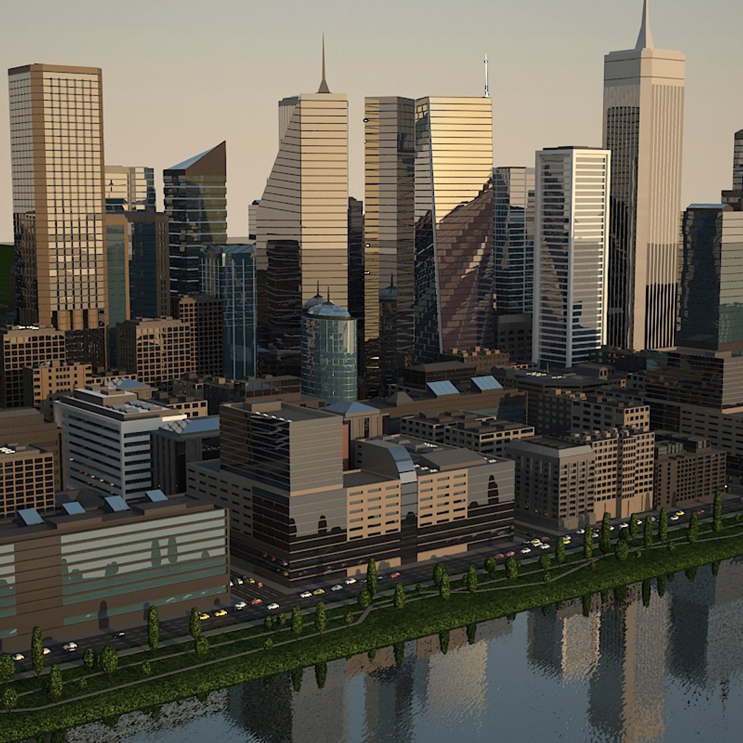 Cityscape City Buildings 3d Model