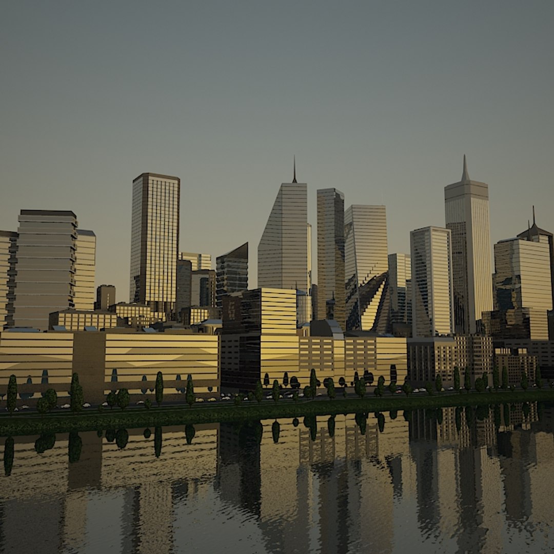 Cityscape City Buildings 3d Model