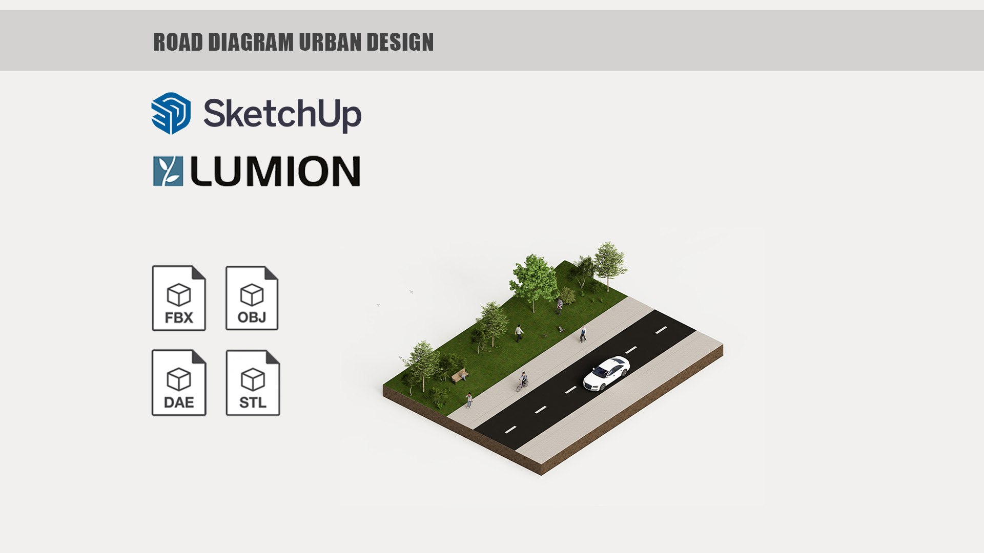 3D Road Diagram Urban Design model - TurboSquid 2006107