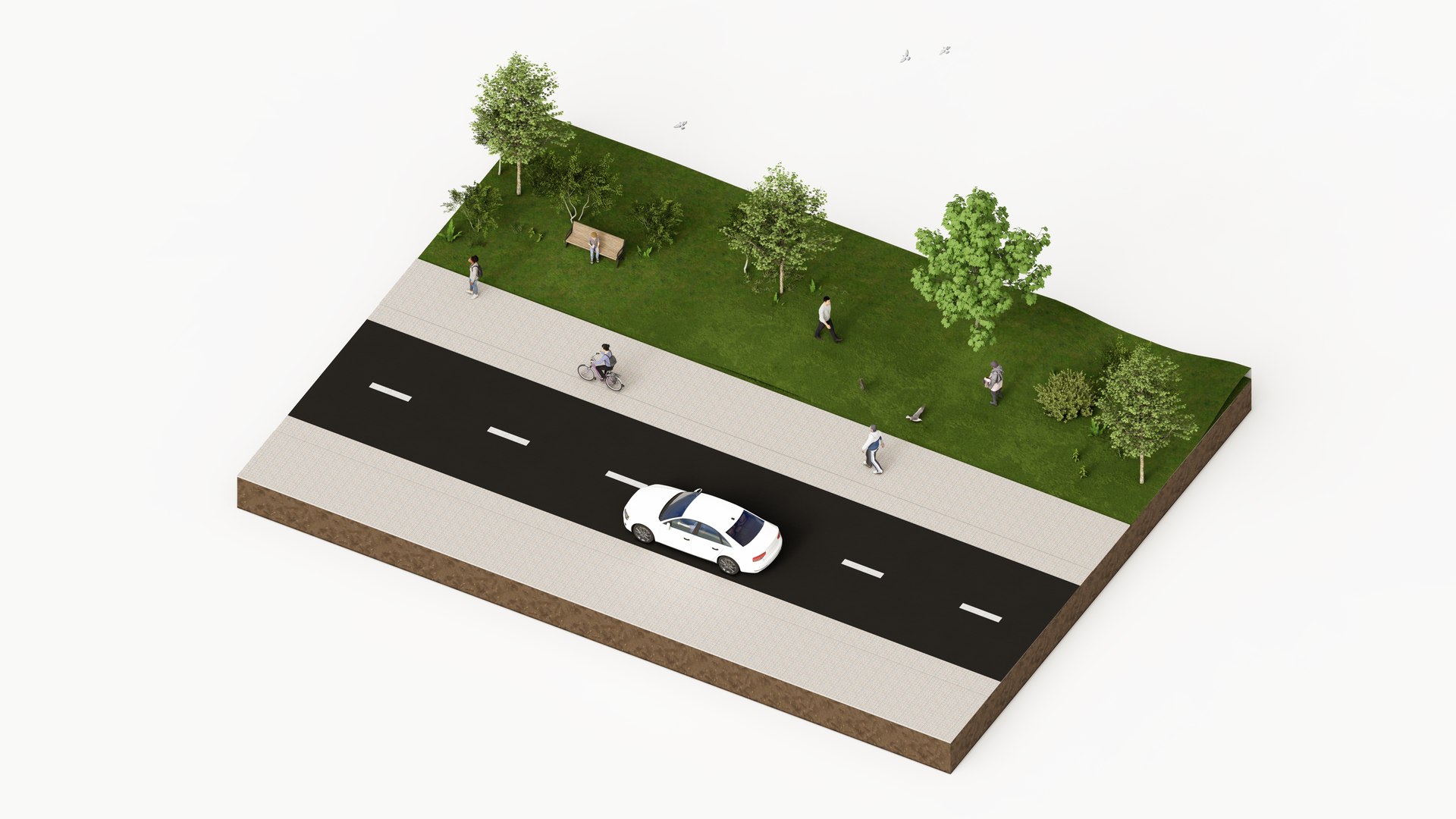 Road Diagram Urban Design 3D 모델 - TurboSquid 2006107