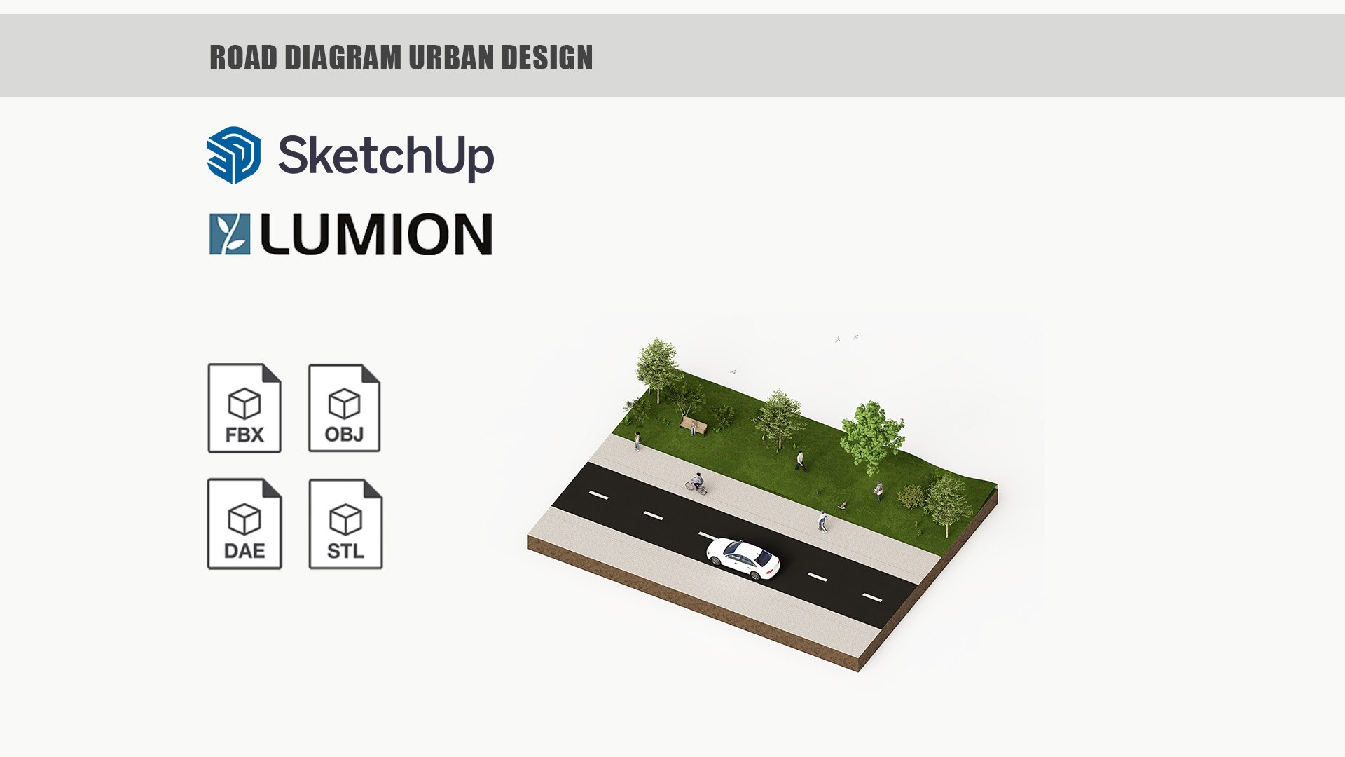 3D Road Diagram Urban Design model - TurboSquid 2006107