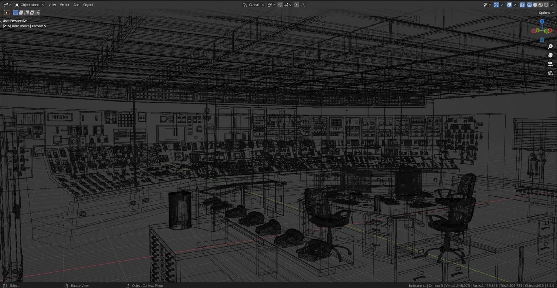 Control Room Nuclear Power 3D - TurboSquid 1610955