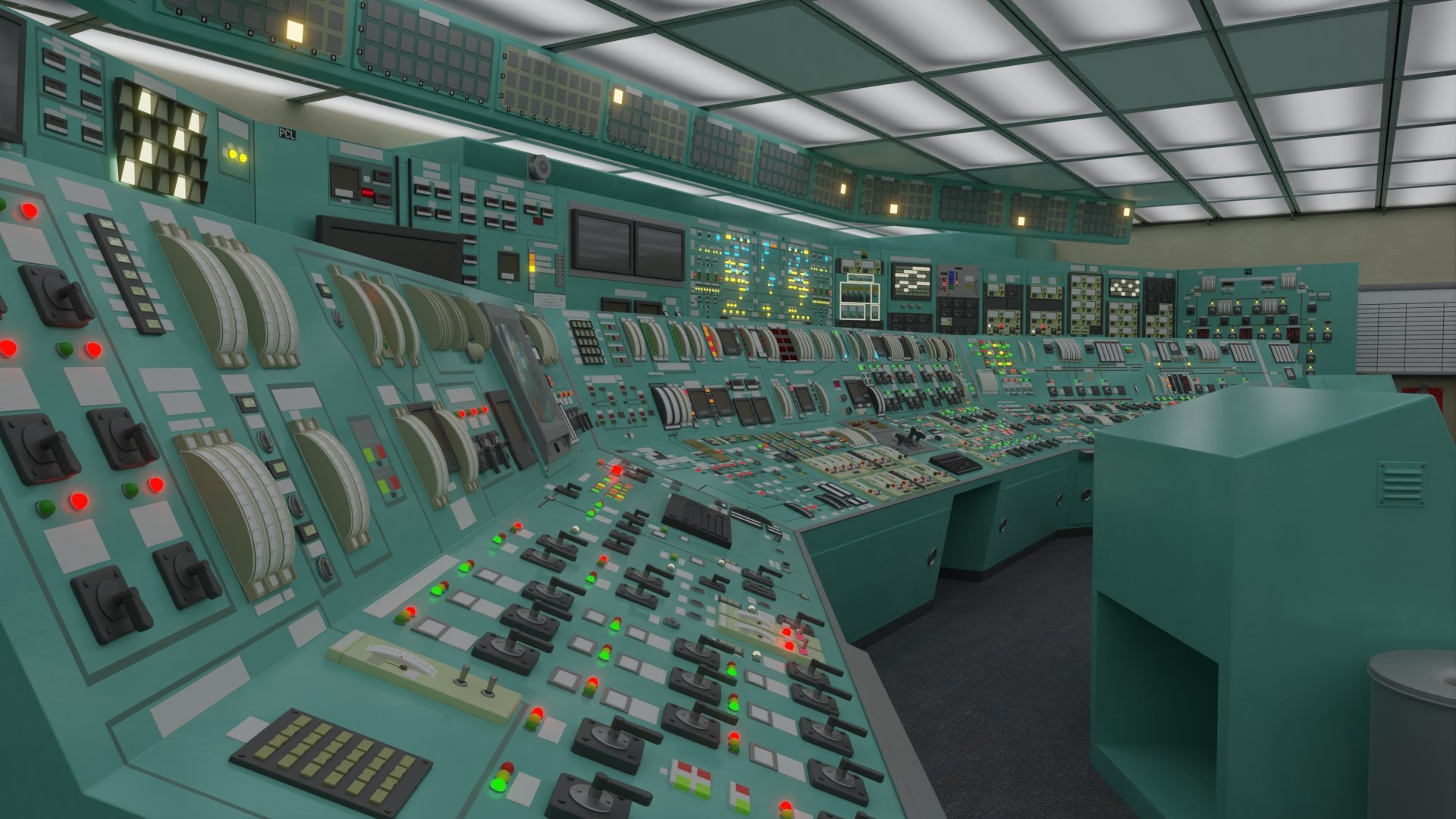 Control Room Nuclear Power 3D - TurboSquid 1610955