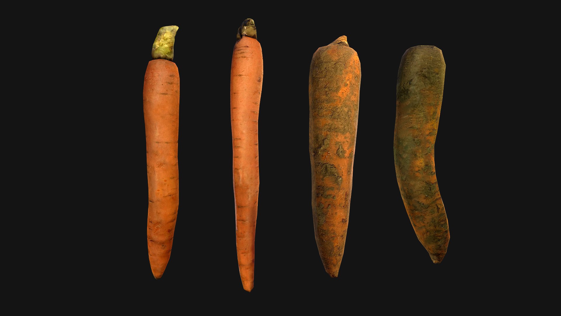 Carrots Vegetables 3D Model - TurboSquid 1916301