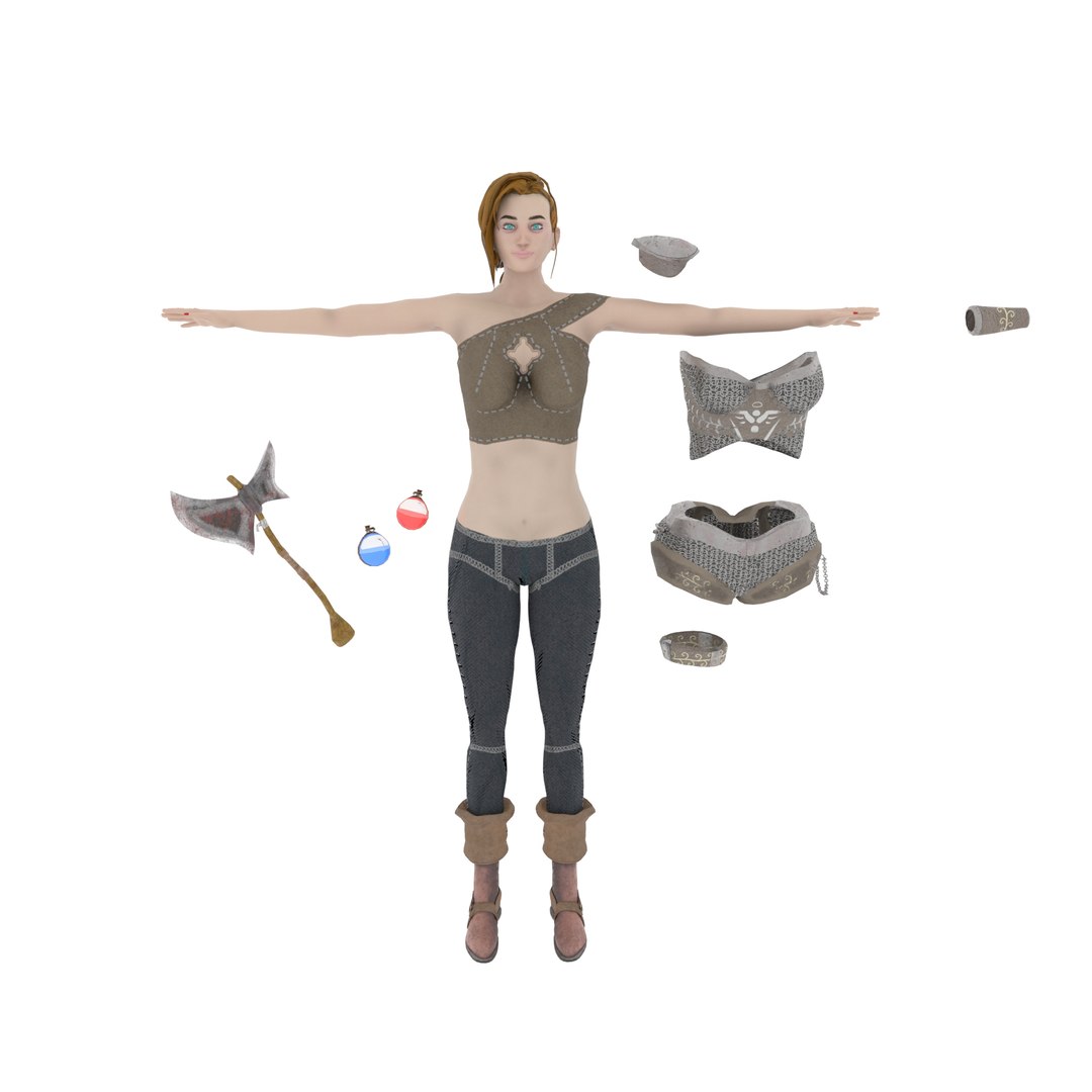3D War Woman Rigg Model - TurboSquid 1810788
