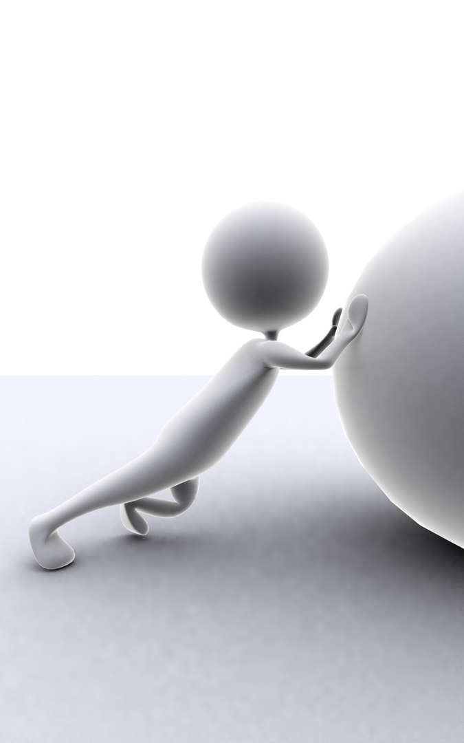 White Stickman 3d Model