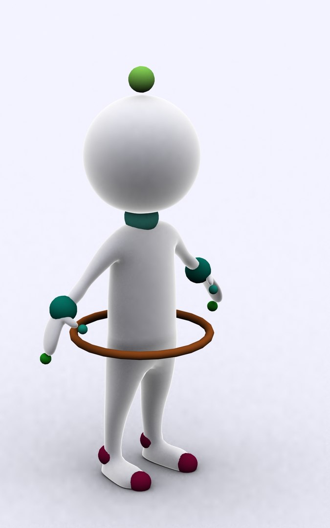 White Stickman 3d Model