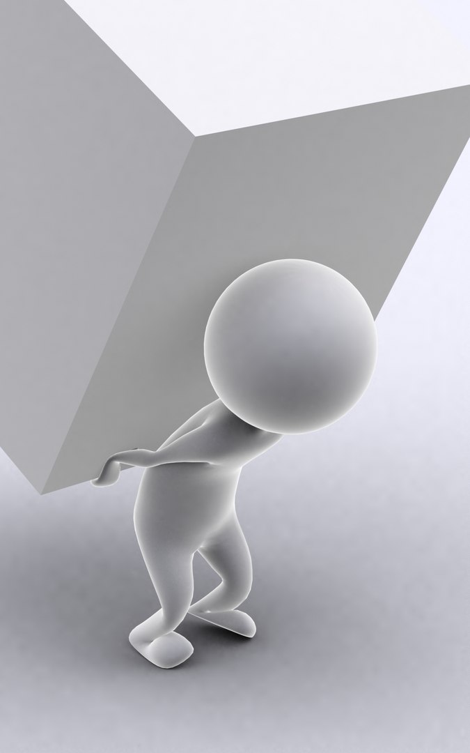 White Stickman 3d Model