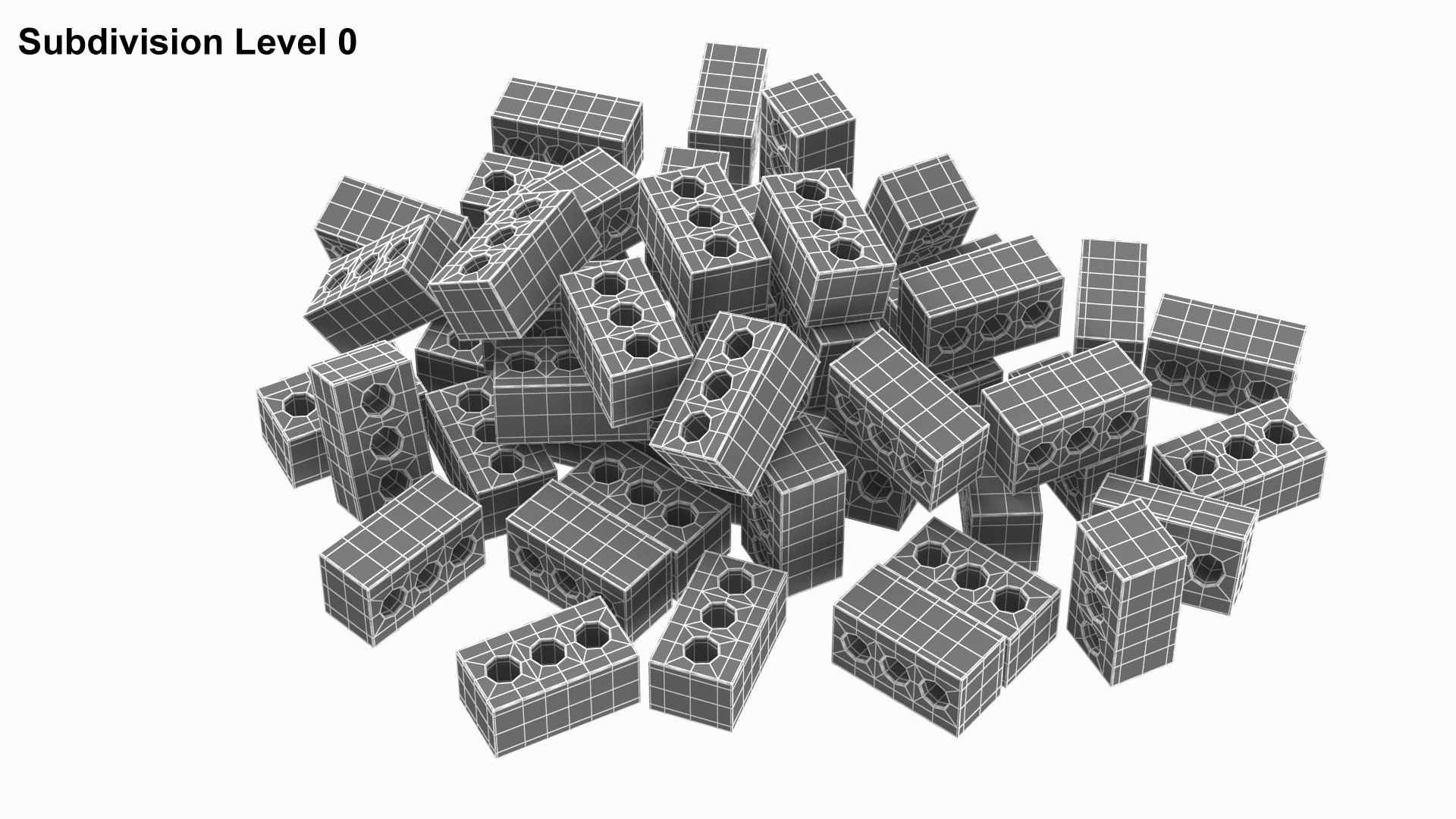 Pile Of Concrete Bricks 3D - TurboSquid 2309217
