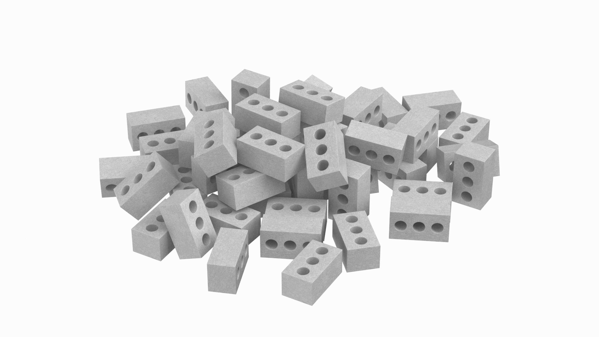 Pile Of Concrete Bricks 3D - TurboSquid 2309217