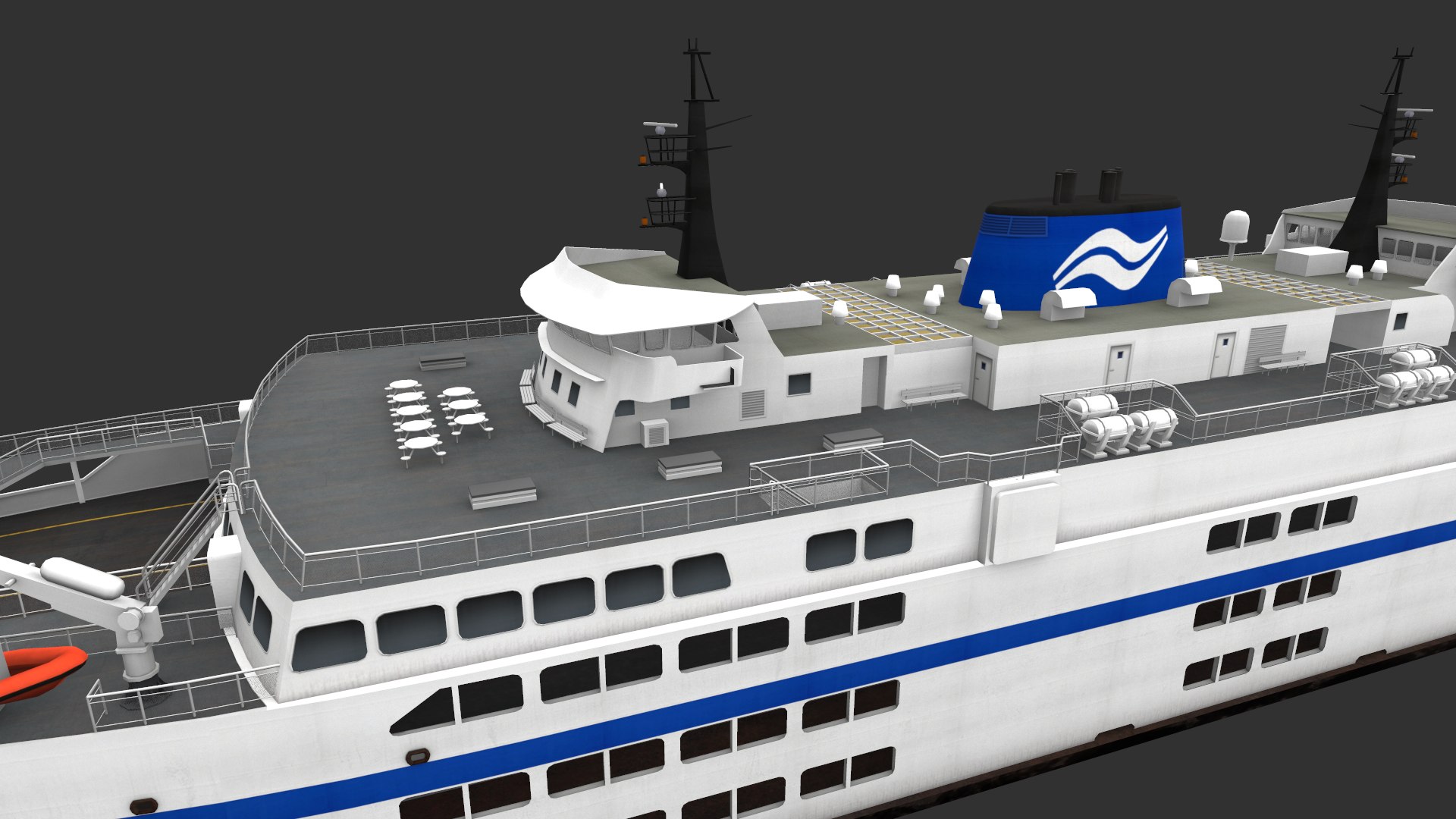 Ferry 3D Model - TurboSquid 2100138