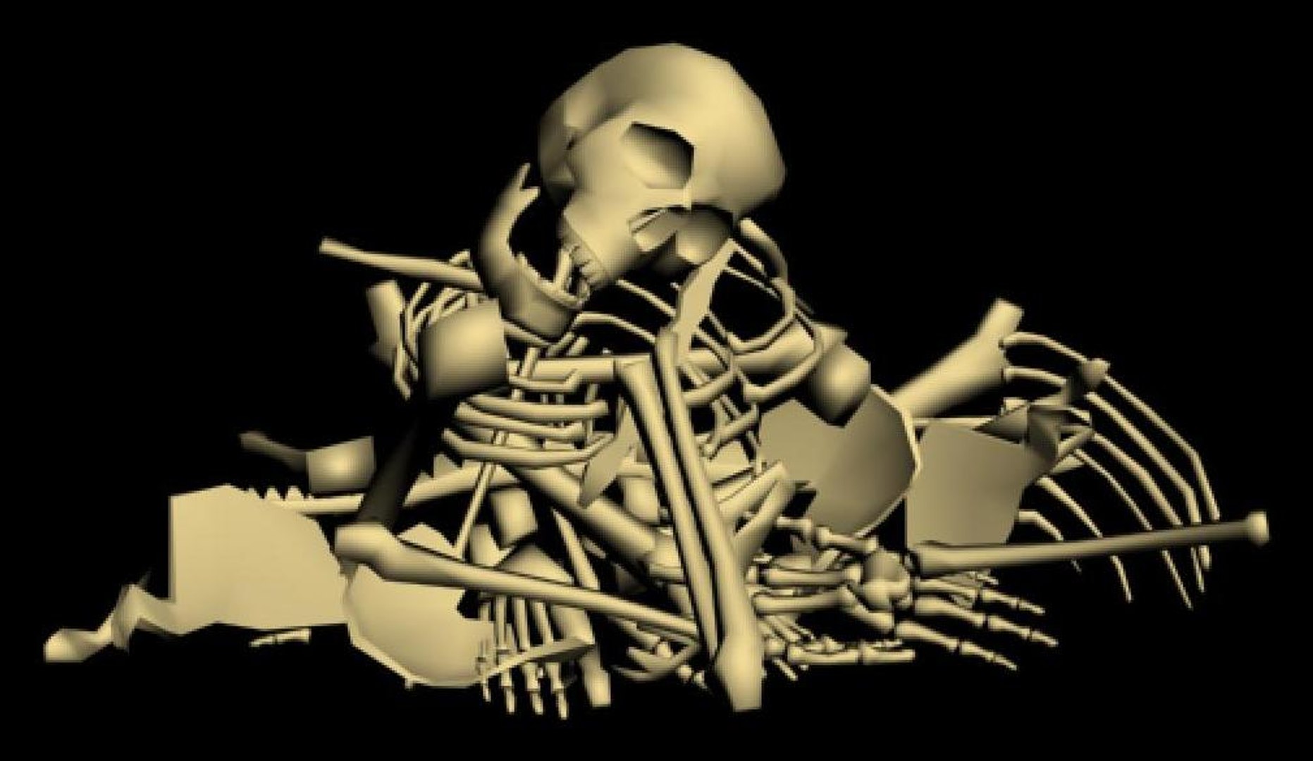 bone skeleton 3d 3ds