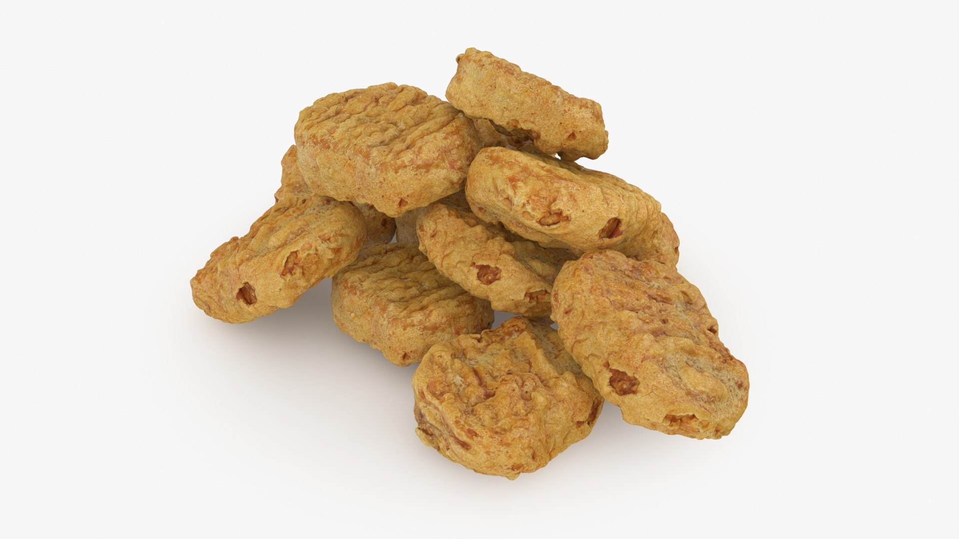3D Chicken Nuggets 02 Pile - TurboSquid 2189513
