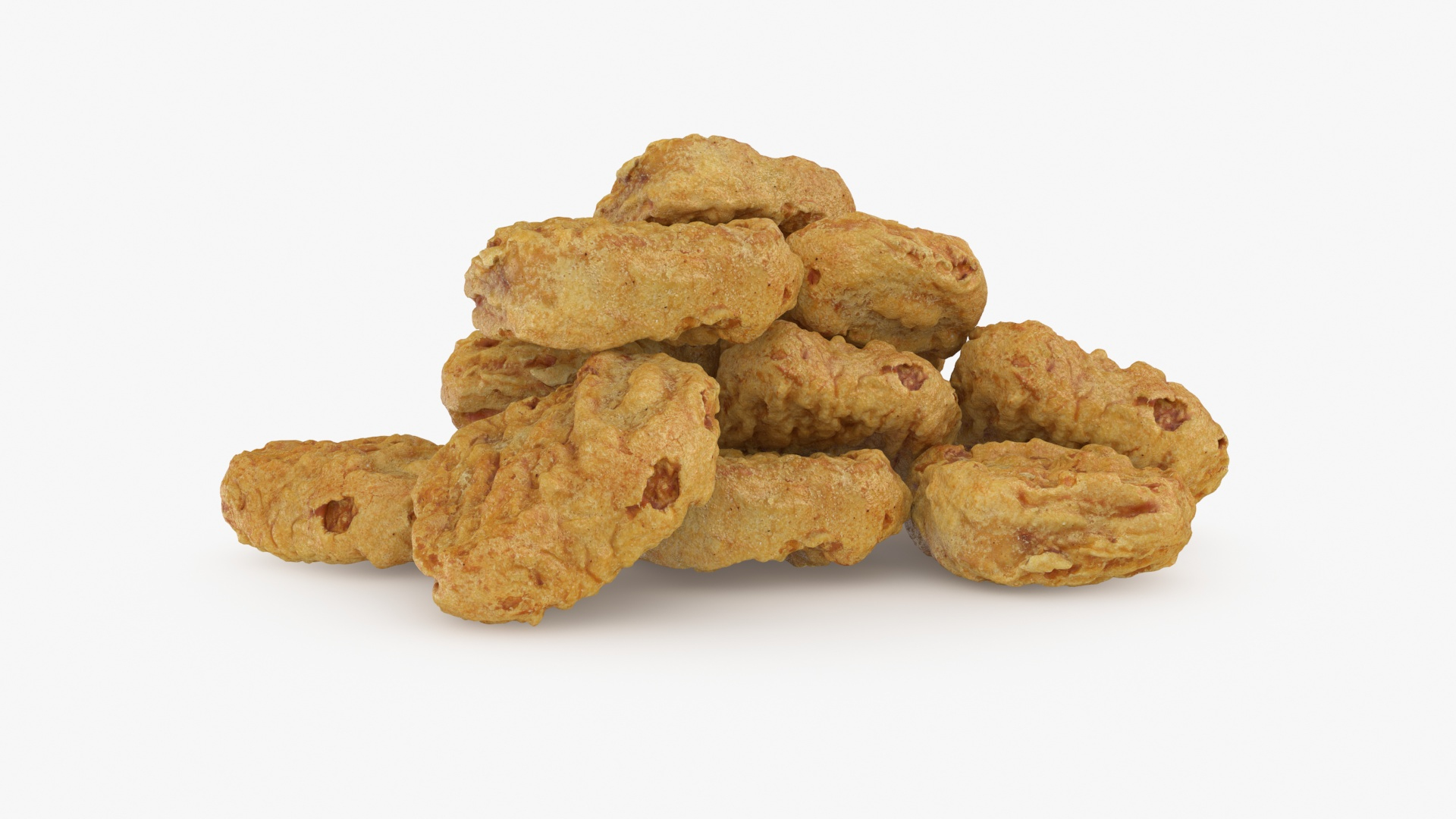 3D Chicken Nuggets 02 Pile - TurboSquid 2189513