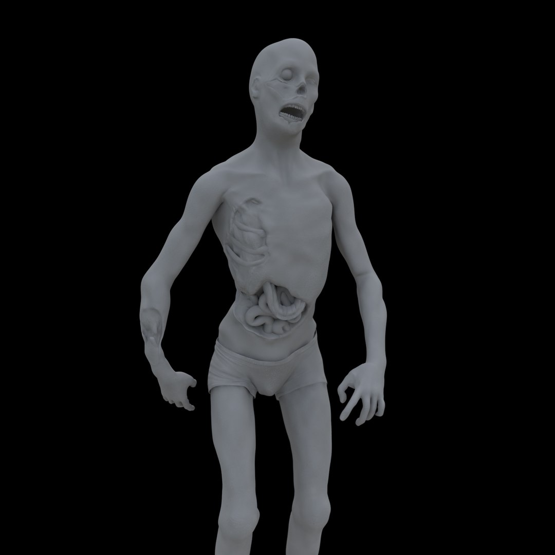 3d Model Realistic Zombie Rigged