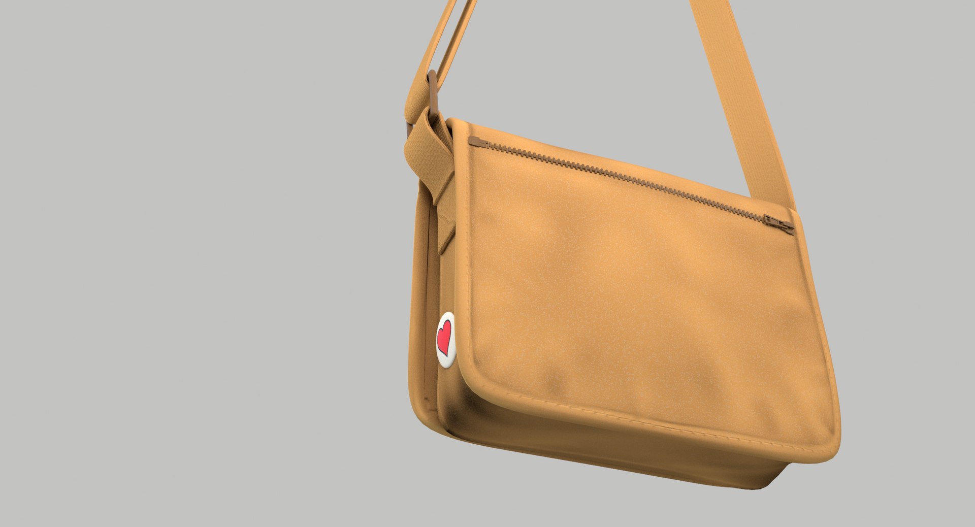 3d model student messenger bag 1