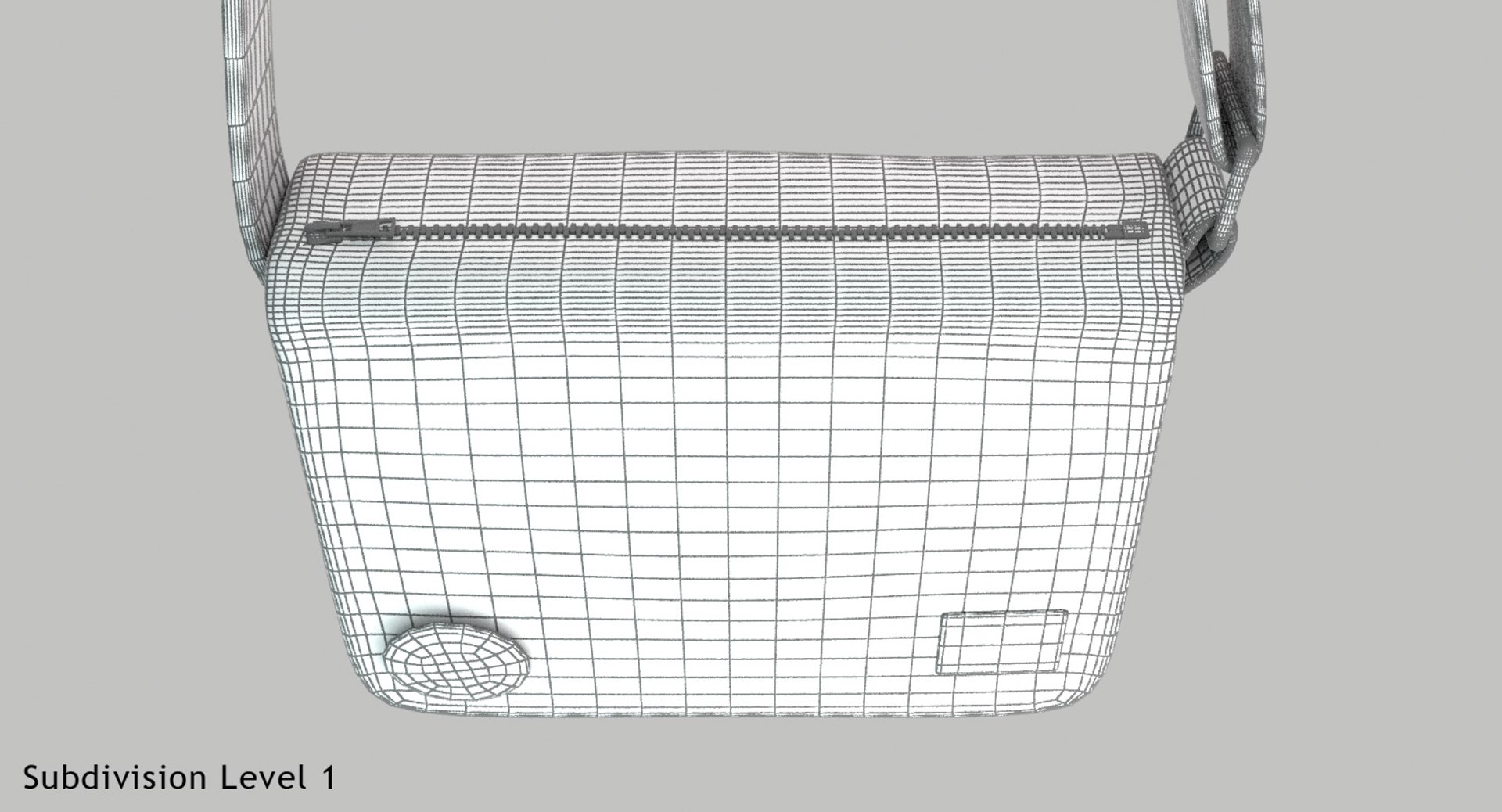 3d model student messenger bag 1