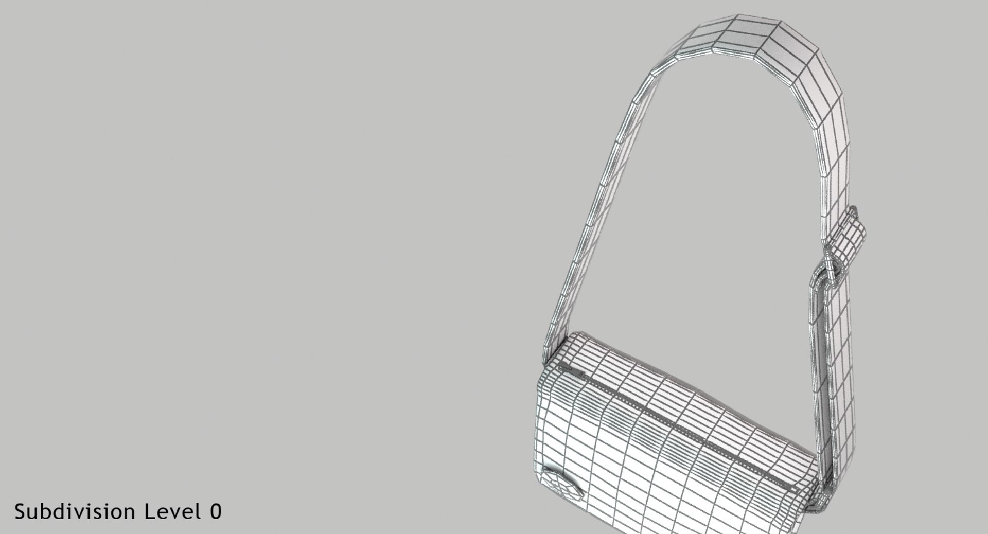 3d model student messenger bag 1