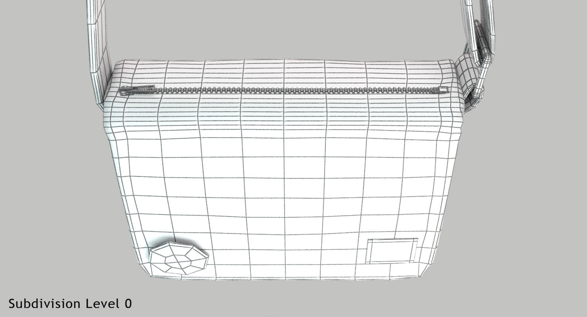 3d model student messenger bag 1