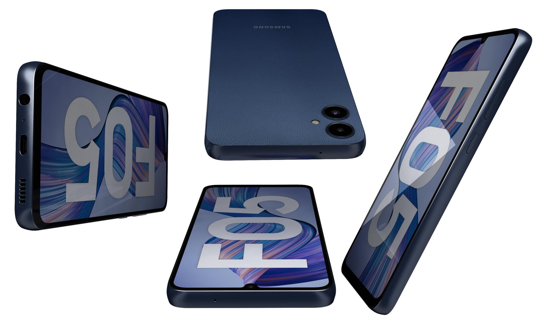 Samsung Galaxy F05 Blue 3D Model - TurboSquid 2284211