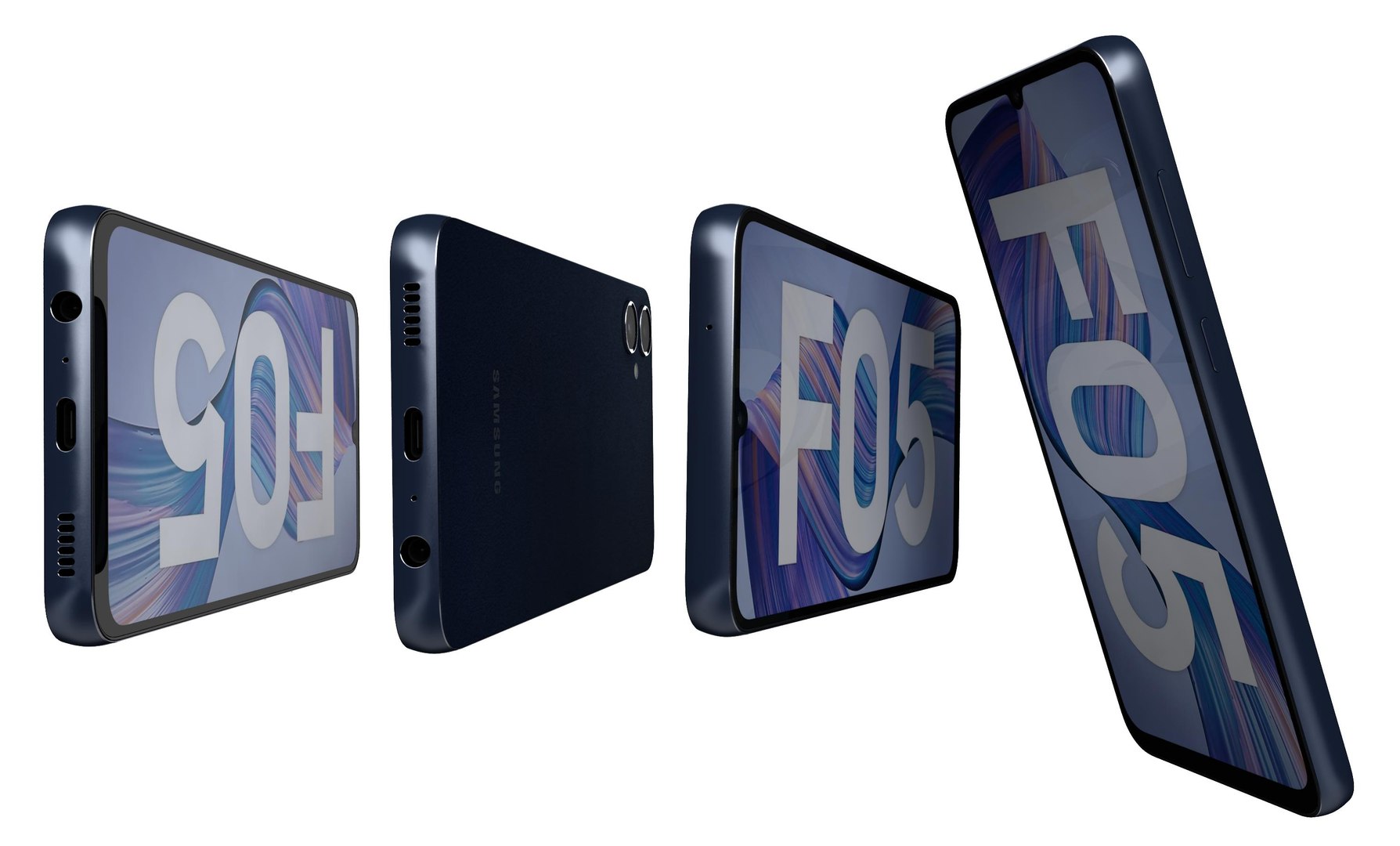 Samsung Galaxy F05 Blue 3D Model - TurboSquid 2284211