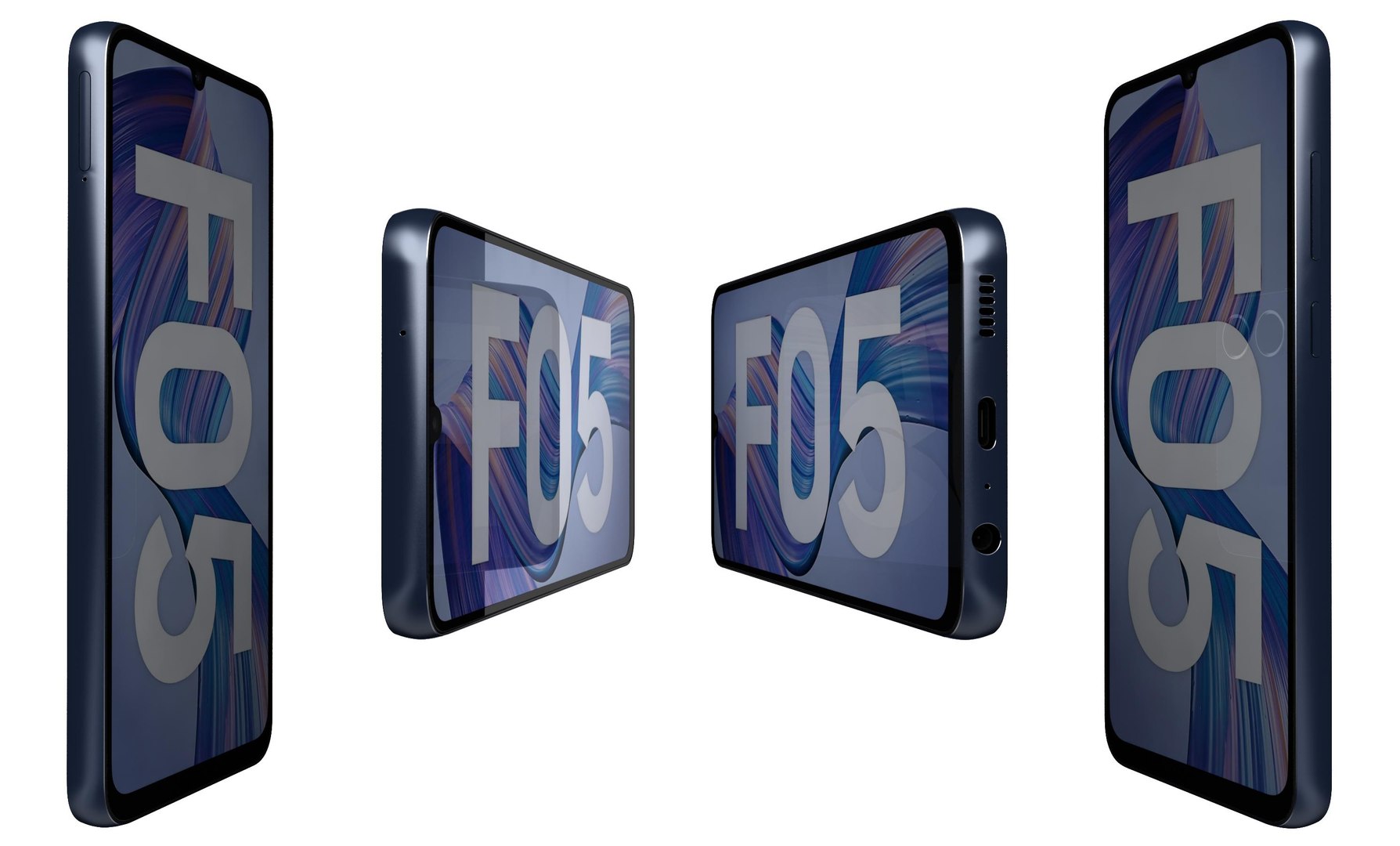 Samsung Galaxy F05 Blue 3D Model - TurboSquid 2284211