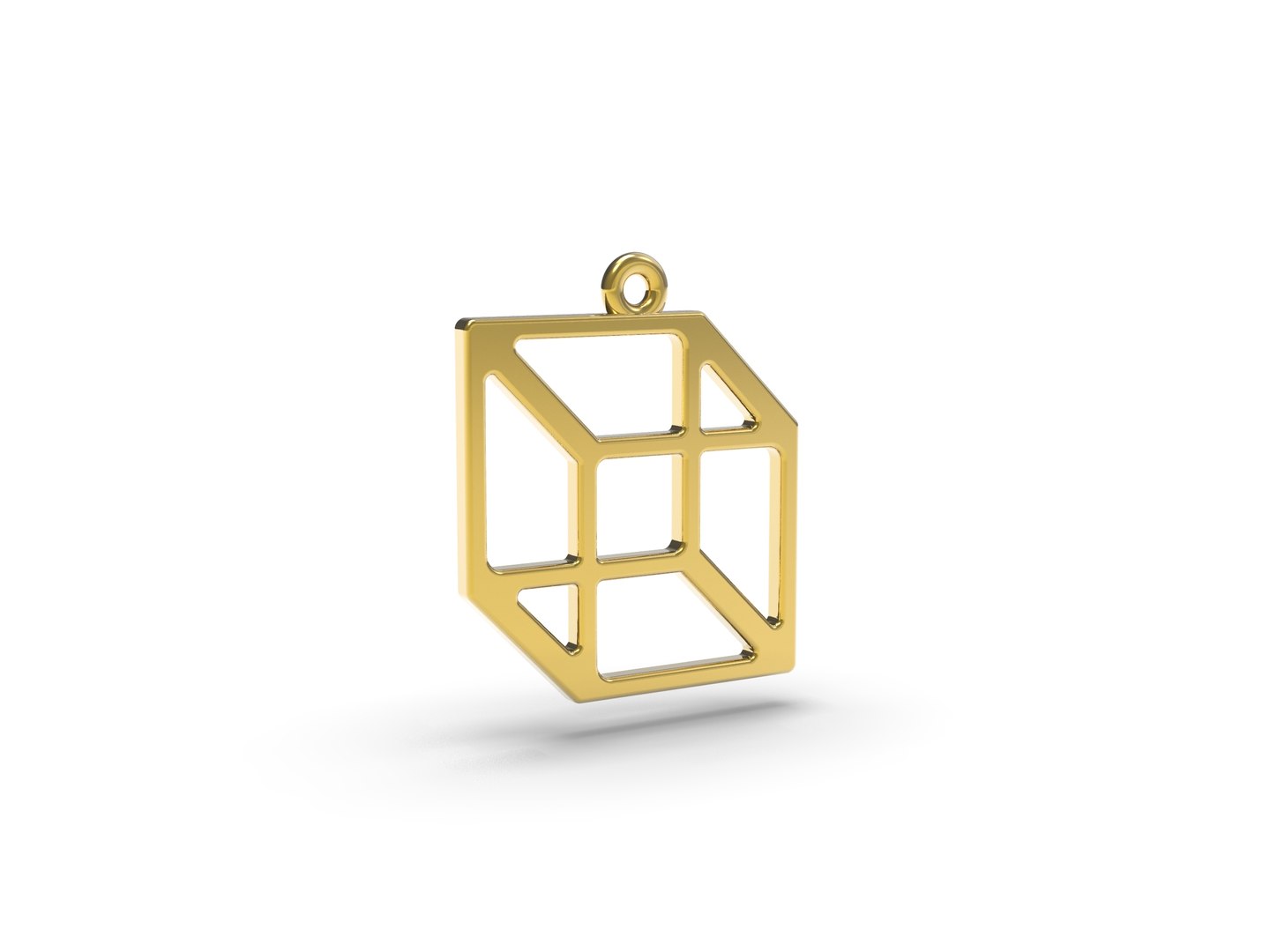 Necker Cube Pendant 3D Model - TurboSquid 1557554