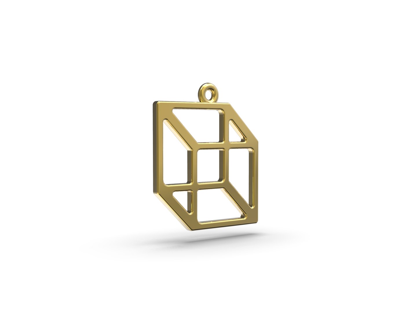Necker Cube Pendant 3D Model - TurboSquid 1557554
