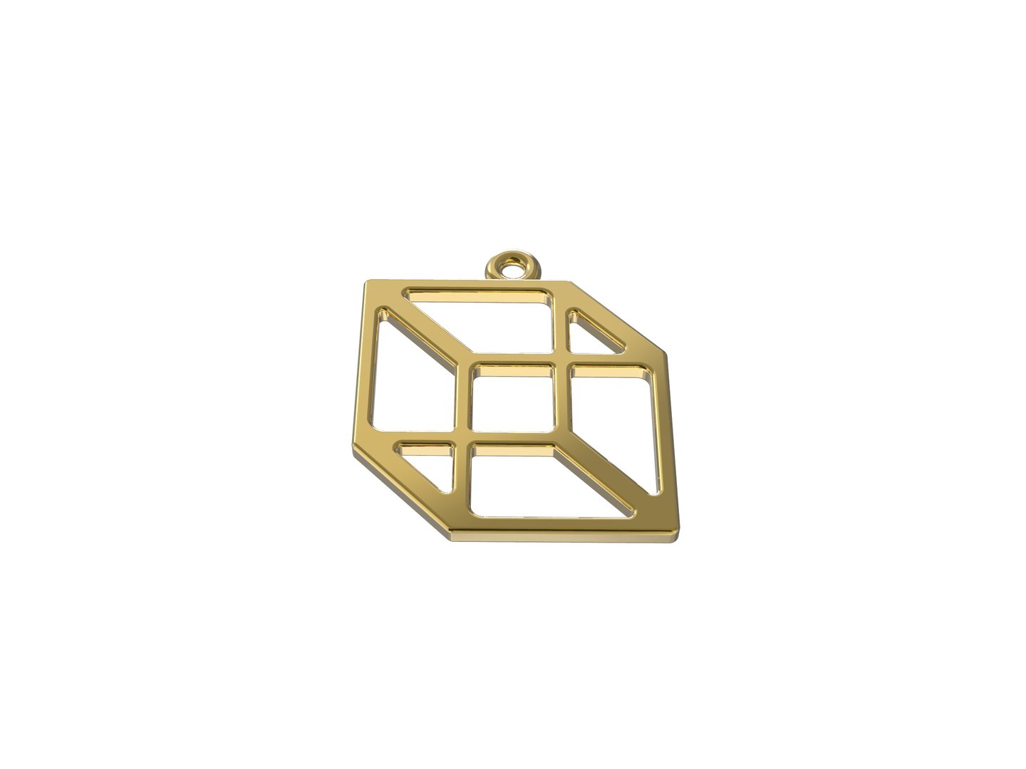 Necker Cube Pendant 3D Model - TurboSquid 1557554