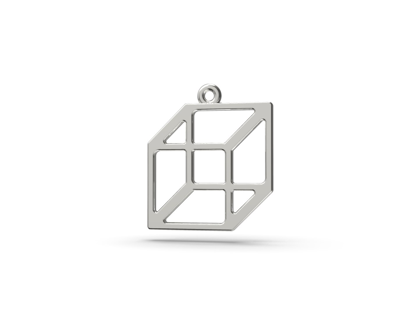 Necker Cube Pendant 3D Model - TurboSquid 1557554