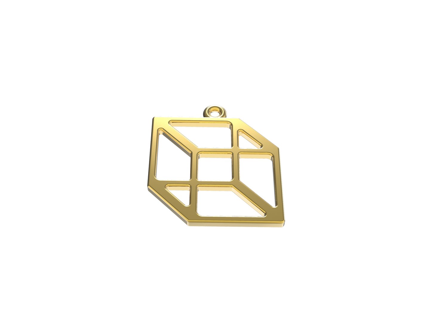 Necker Cube Pendant 3D Model - TurboSquid 1557554