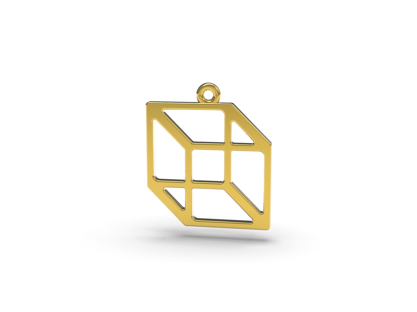 Necker Cube Pendant 3D Model - TurboSquid 1557554