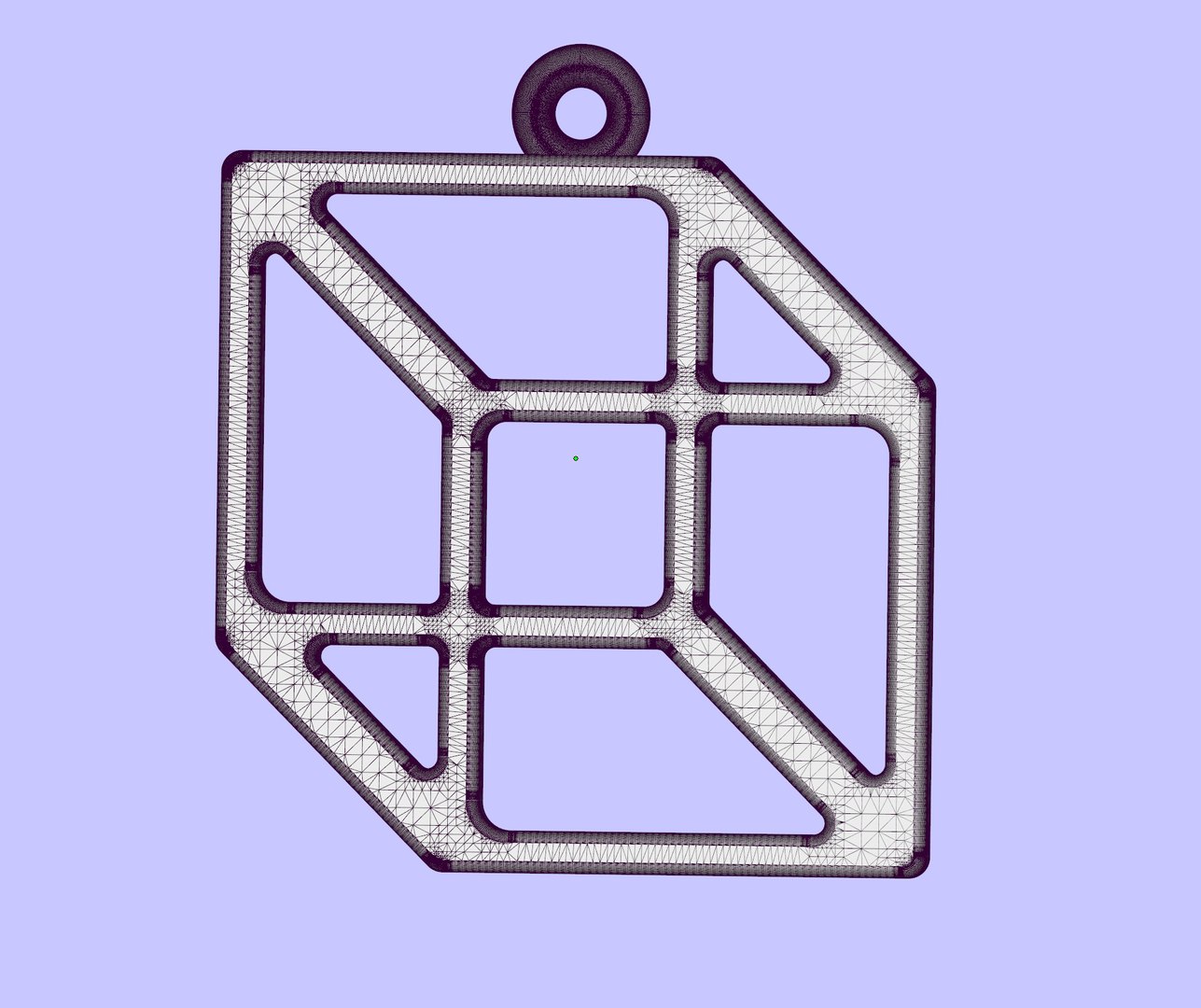 Necker Cube Pendant 3D Model - TurboSquid 1557554