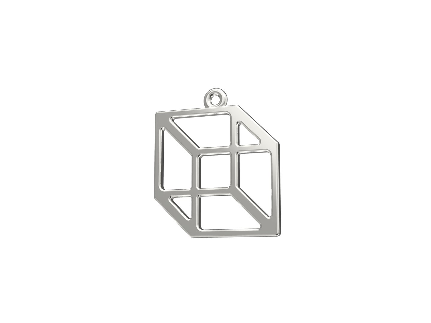 Necker Cube Pendant 3D Model - TurboSquid 1557554