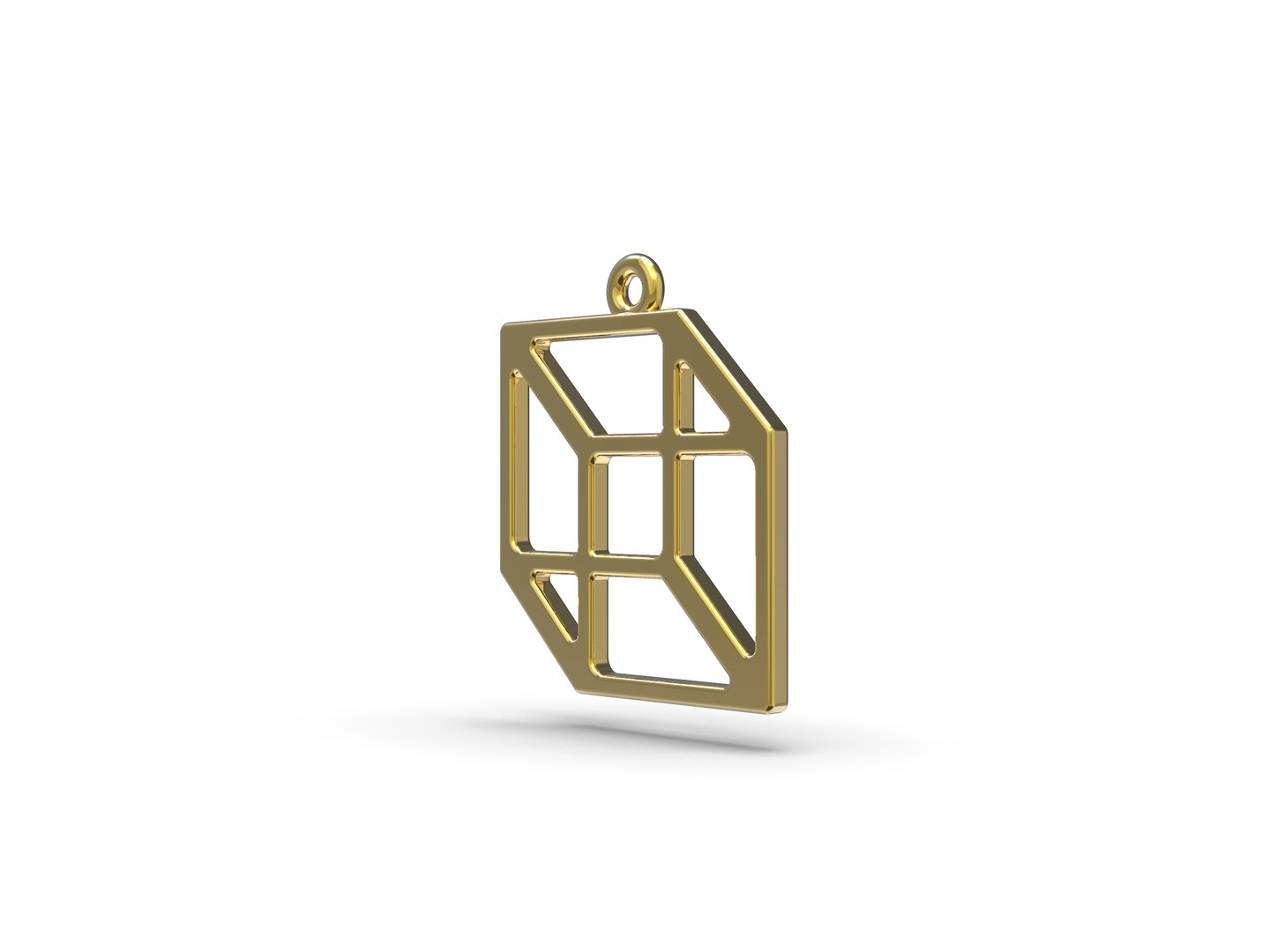 Necker Cube Pendant 3D Model - TurboSquid 1557554