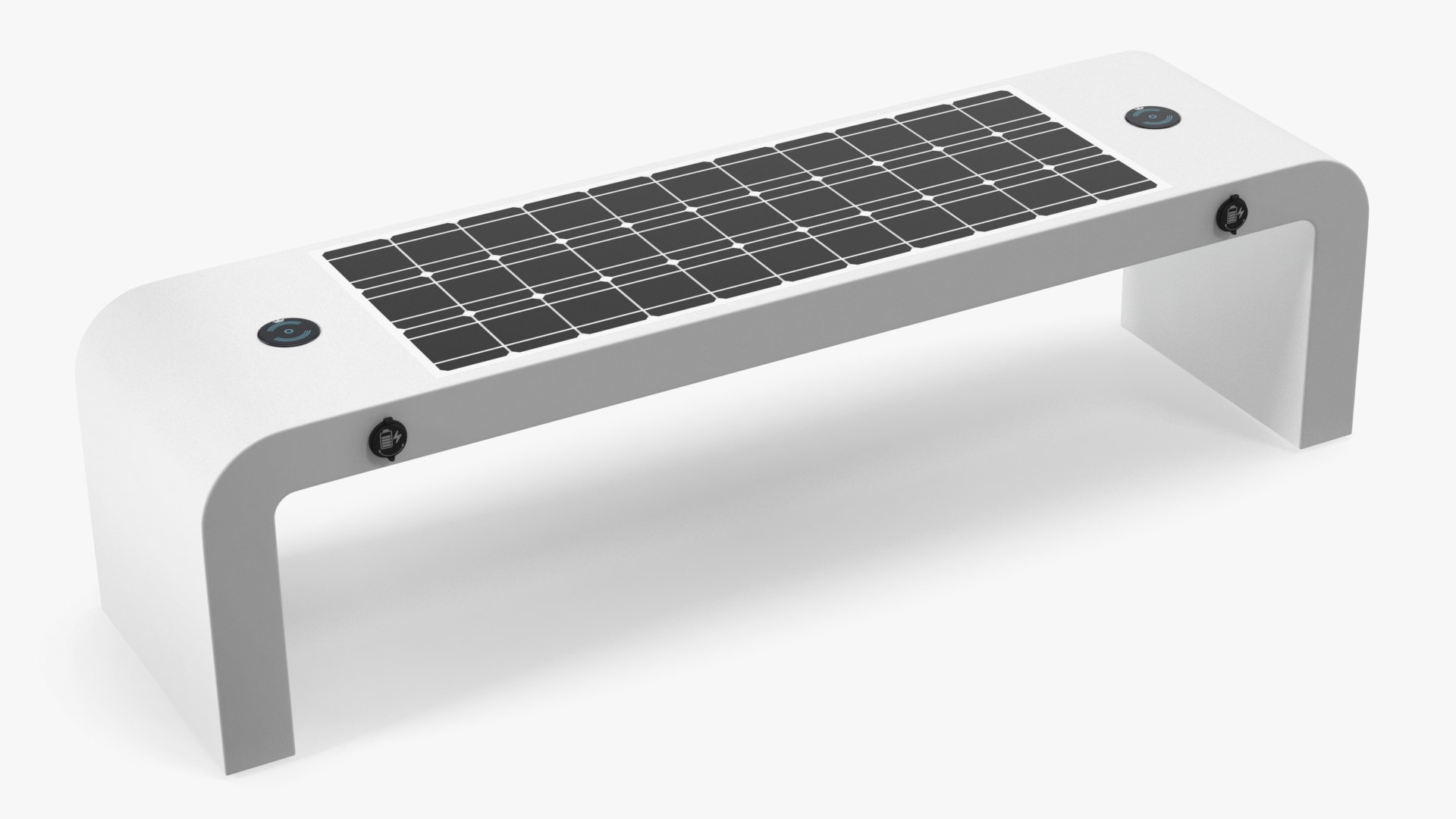 Street Bench with Solar Panel 3D model - TurboSquid 2000826