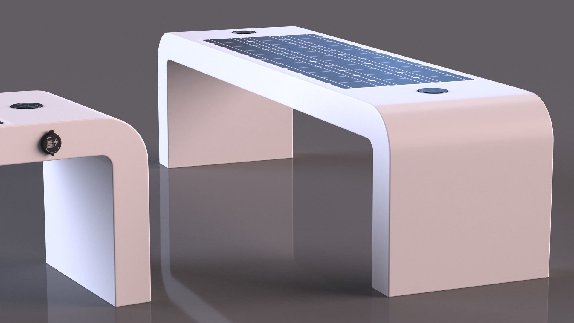 Street Bench with Solar Panel 3D model - TurboSquid 2000826