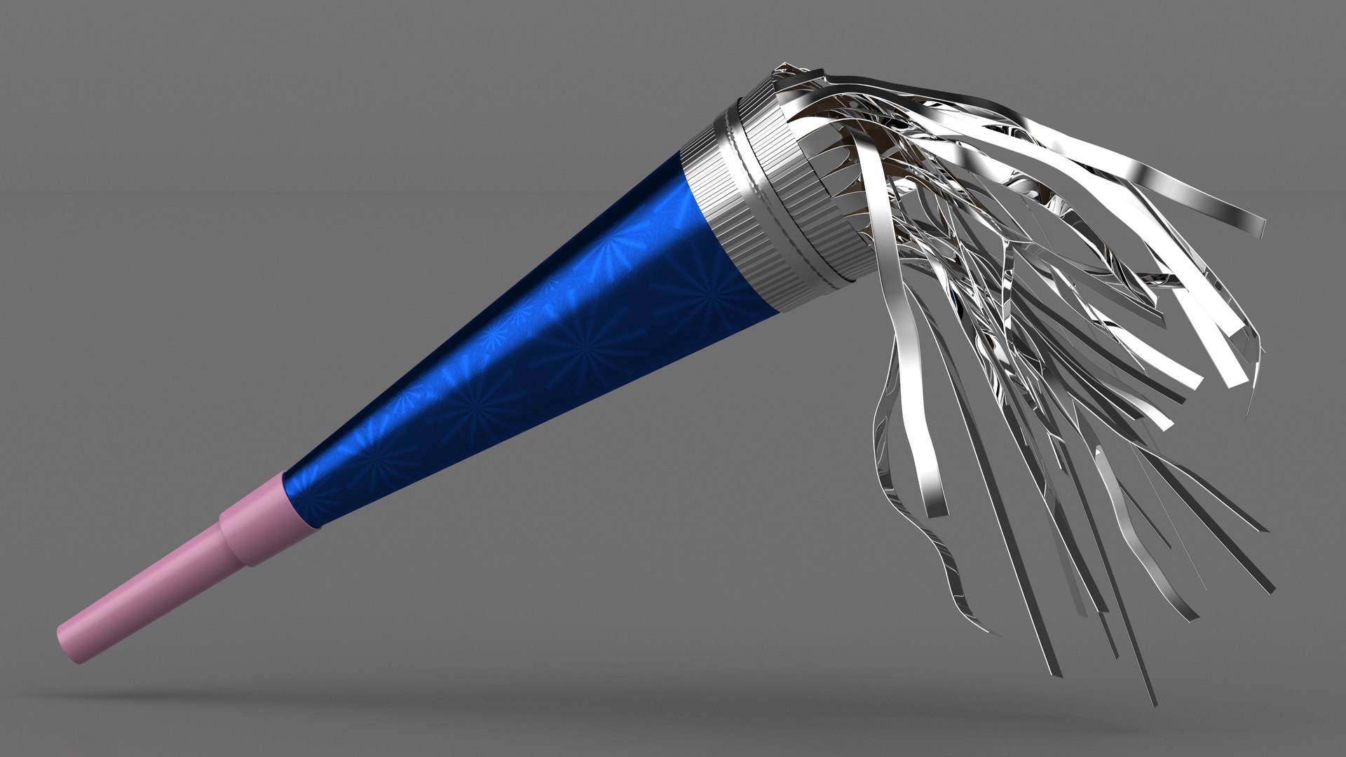 3D Foil Party Blower Blue Model - TurboSquid 2120482