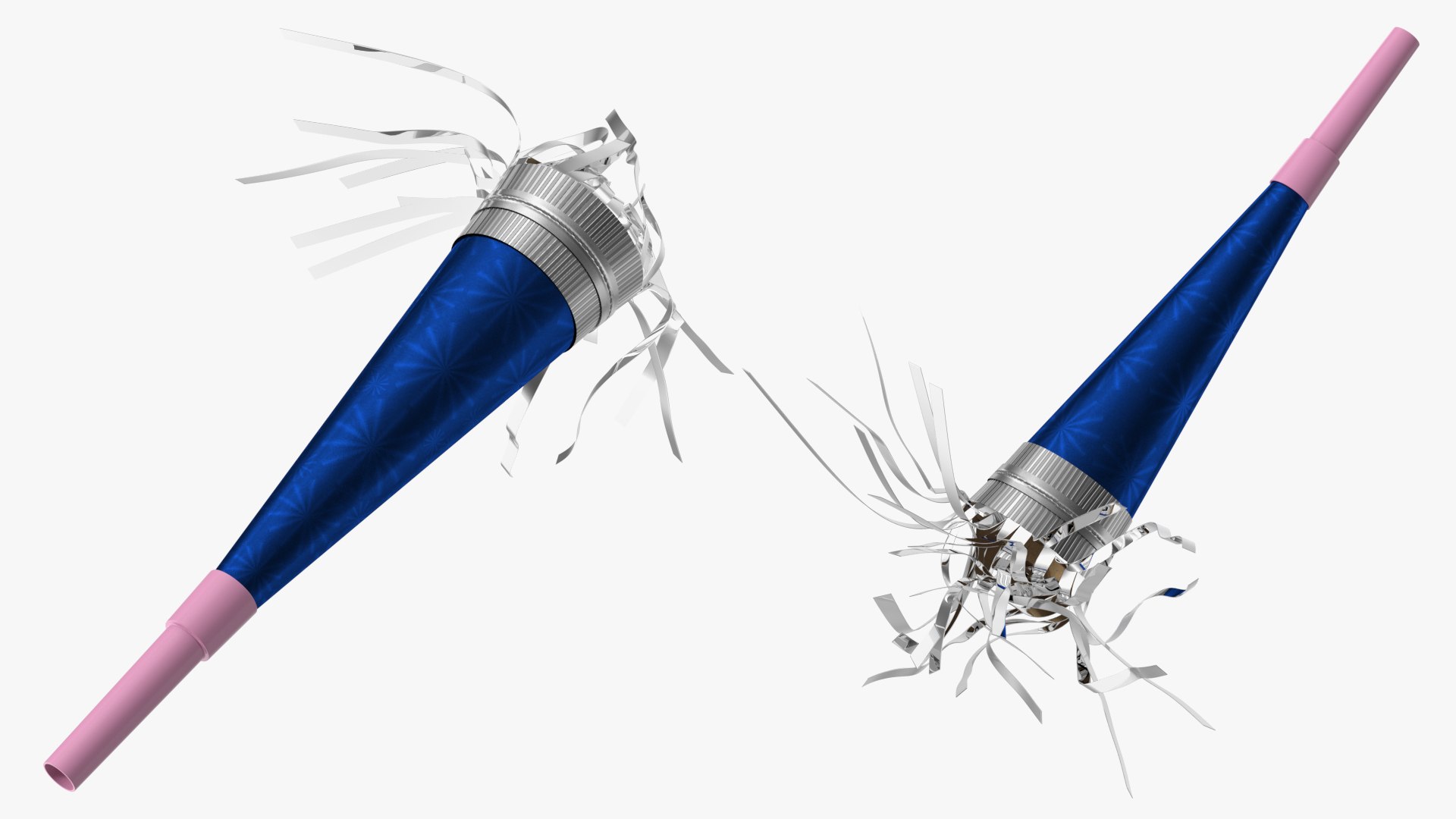 3D Foil Party Blower Blue Model - TurboSquid 2120482