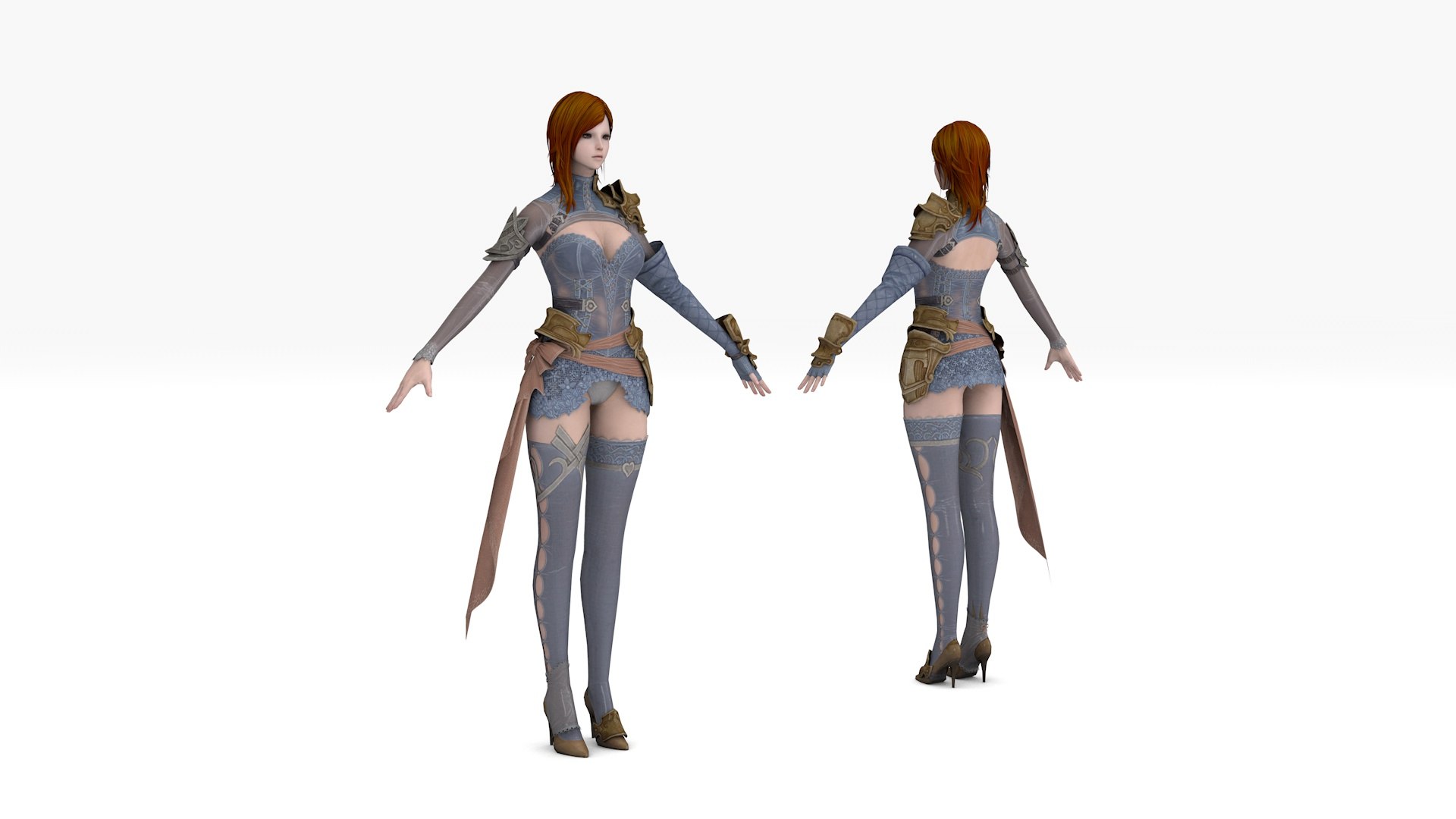 3D Knight Woman V4 - TurboSquid 1892478