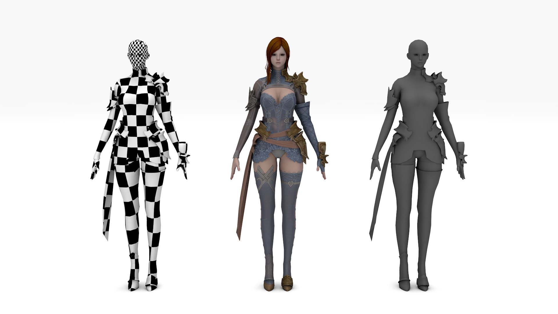 3D Knight Woman V4 - TurboSquid 1892478