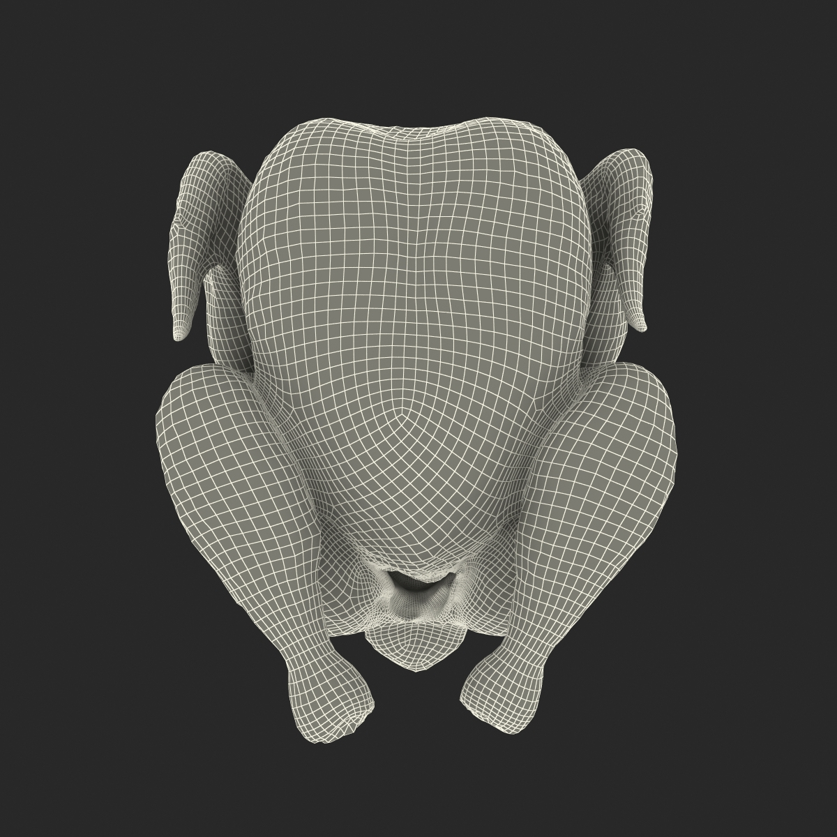 roasted turkey modeled 3d model