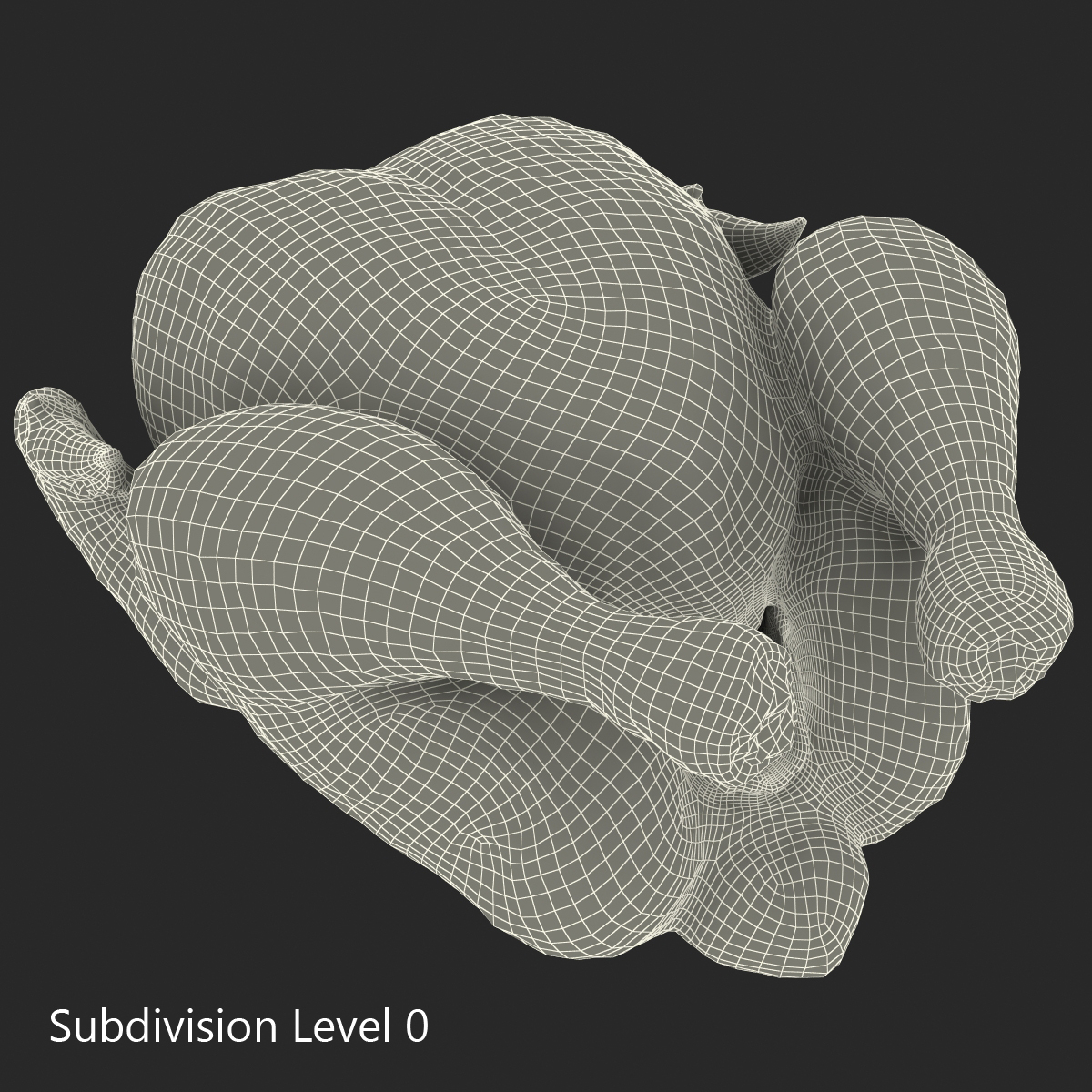 roasted turkey modeled 3d model