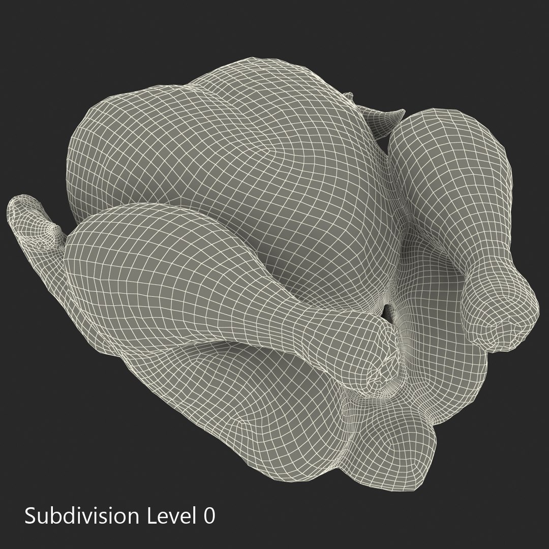 roasted turkey modeled 3d model