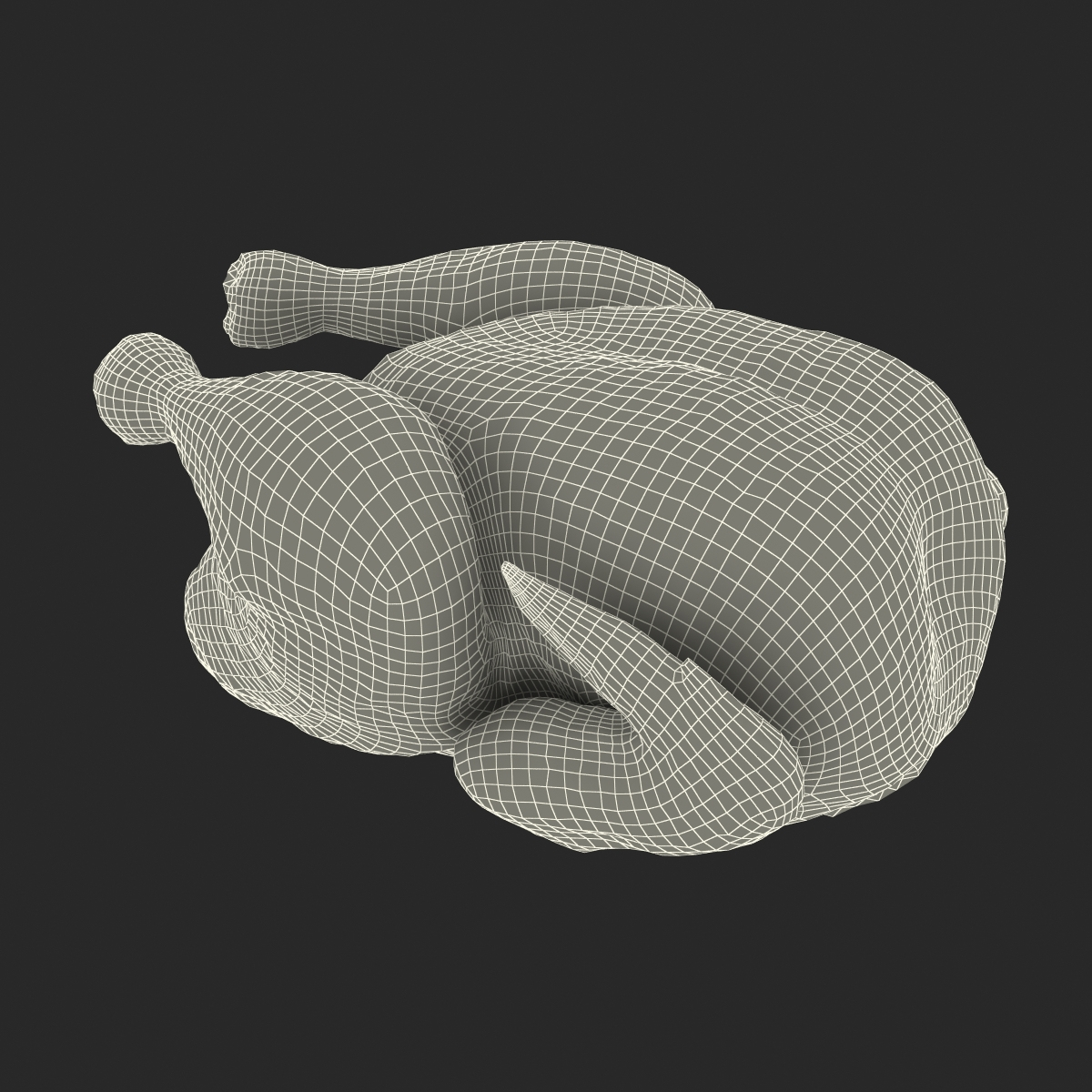 roasted turkey modeled 3d model