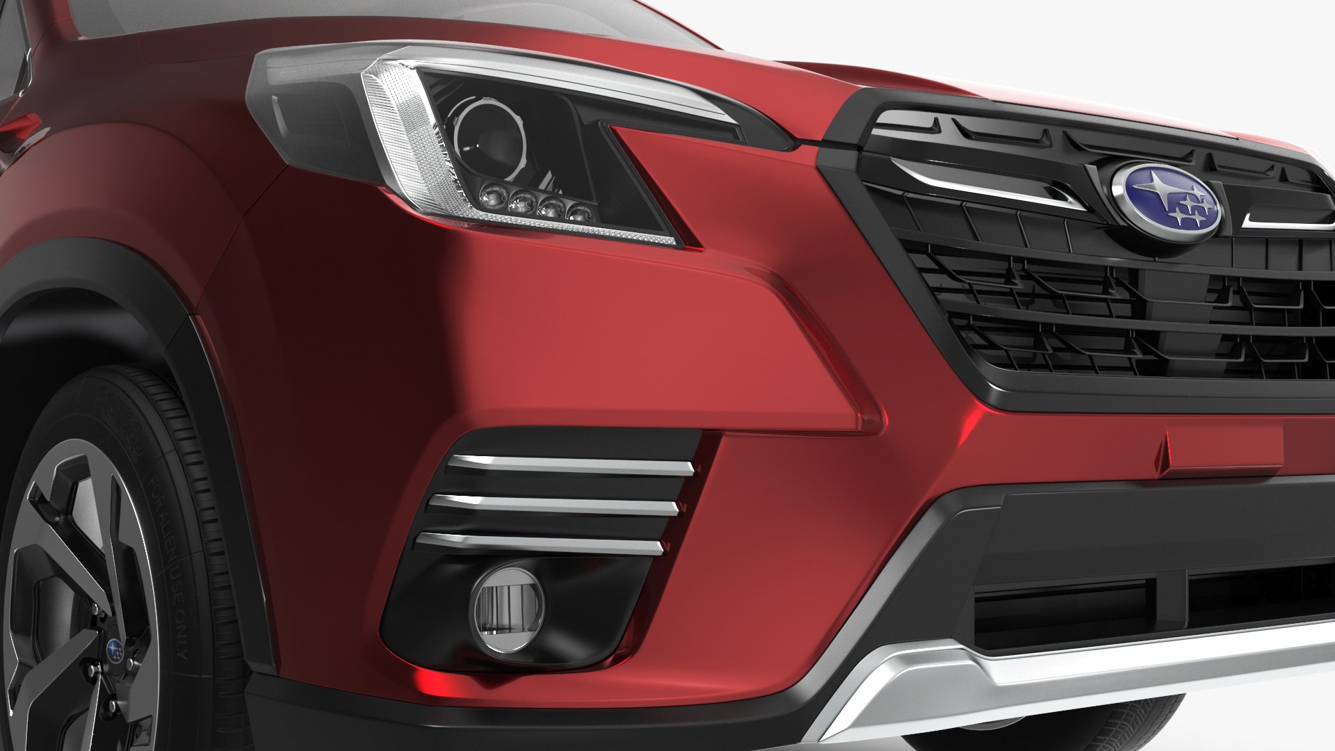 Red Subaru Forester 2022 Simple Interior Model - TurboSquid 2100782