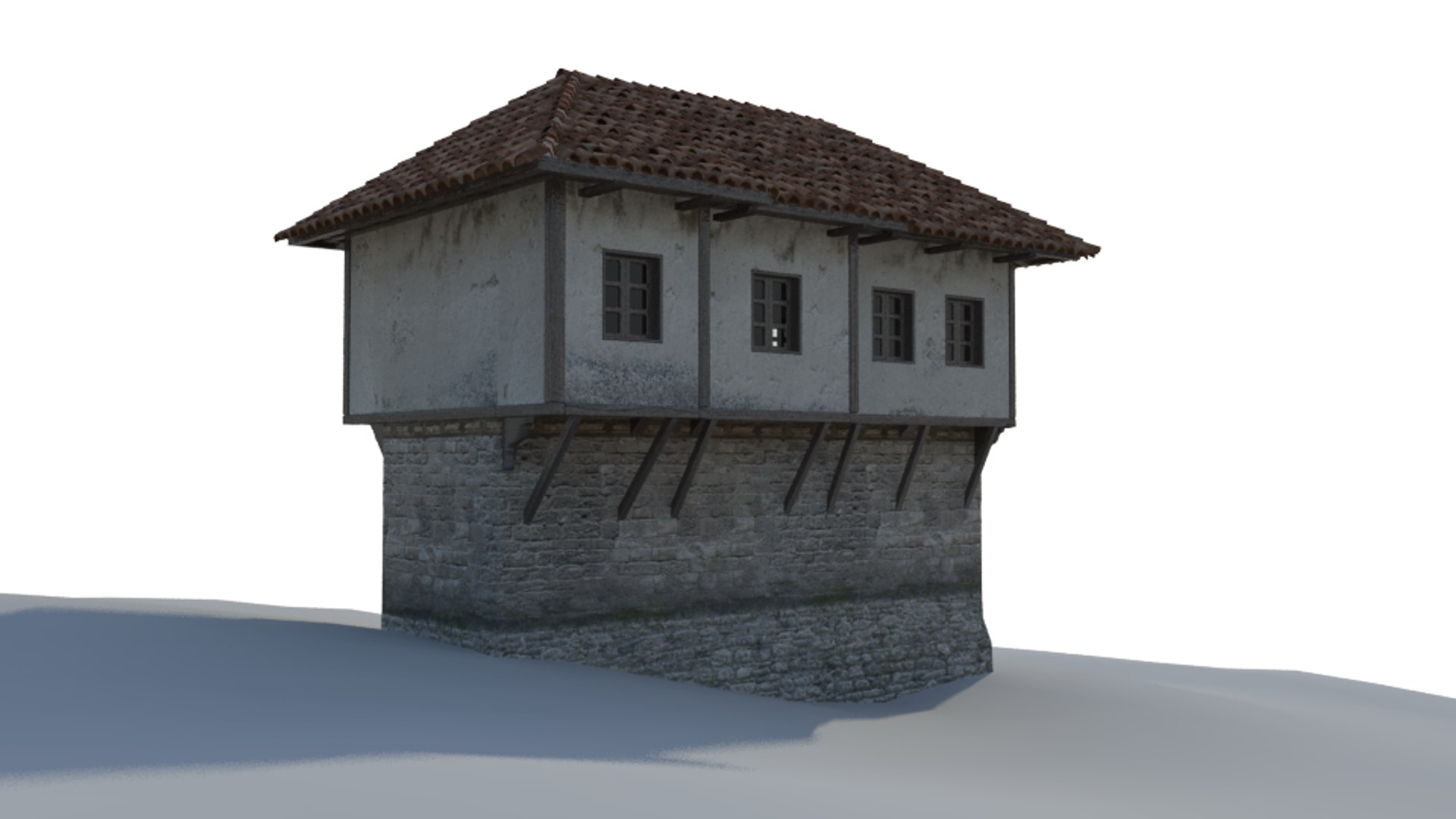 3d 3 Houses Model