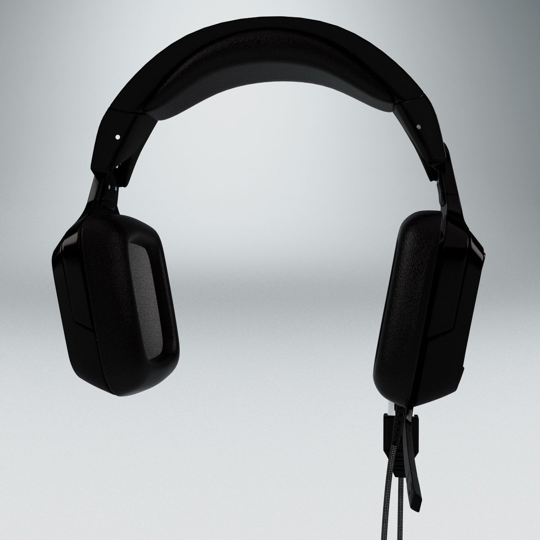headphones logitech g35 3d model