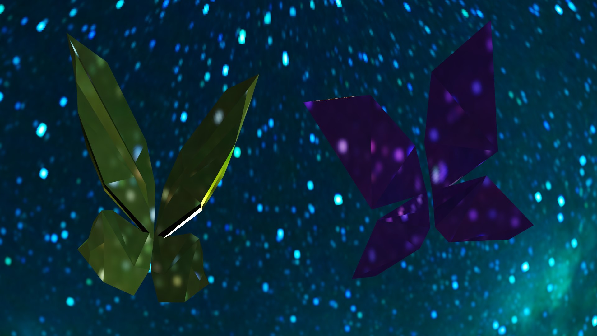 3D 4 GEOMETRIC BUTTERFLIES RIGGED AND ANIMATED - TurboSquid 1758081