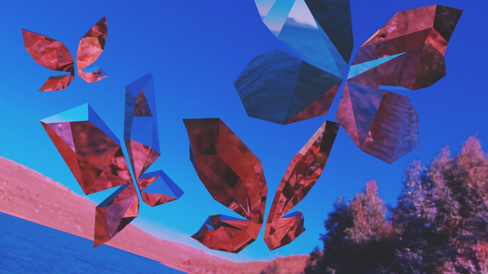 3D 4 GEOMETRIC BUTTERFLIES RIGGED AND ANIMATED - TurboSquid 1758081